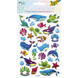 Nalepke Folia "Bubble"- Mehurčki, 28 kos, 3D, 14x 21 cm, morje, ocean ...