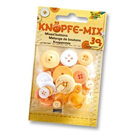Dekorativni gumbi 30g - rumeni mix
