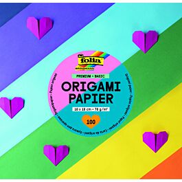 Folia origami papir Premium (10x10cm) (70g) komplet (100kos ...