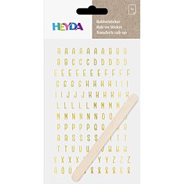 Nalepke za prenos "Rub-on Sticker" Heyda- abeceda, zlata, svetleča ...