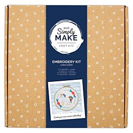 Komplet za vezenje Simply Make - Embroidery Kit, Unicorn, samorog, 20cm