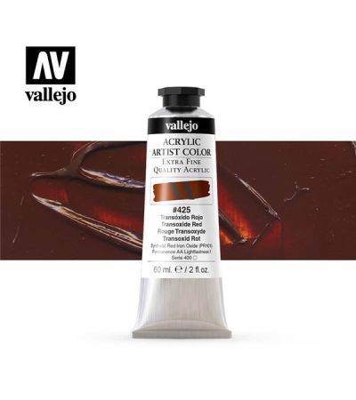 Slikarska akrilna barva Vallejo Artist 60ml - 425 Transoxide Red (transoksid rdeča)